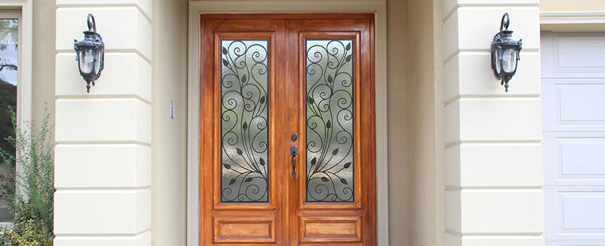 Timber Windows & Doors Watsonia | Wrought Iron Door | Elegancy Glass ...